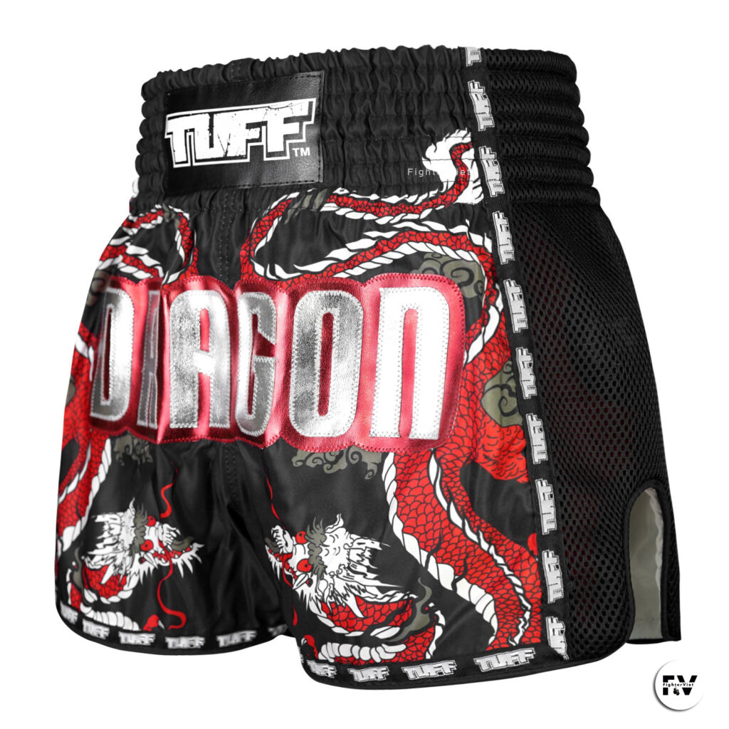 Quần Muay Thái Black Chinese Dragon TUFF | FighterViet