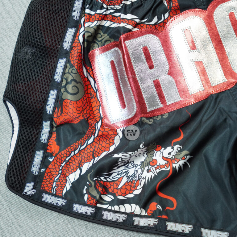 Quần Muay Thái Black Chinese Dragon TUFF | FighterViet