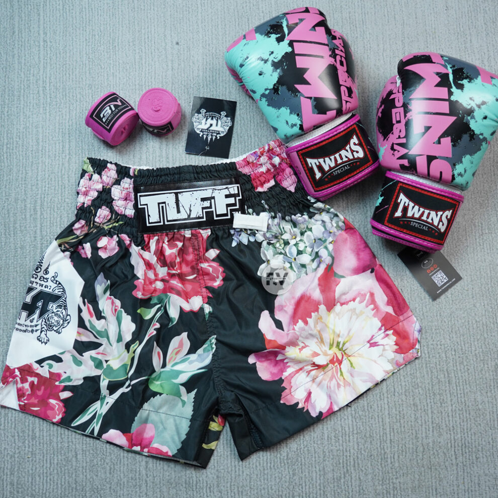 Quần Muay Thai TUFF Boxing Shorts Wild Thorns - TUF-MS655-BLK | FighterViet
