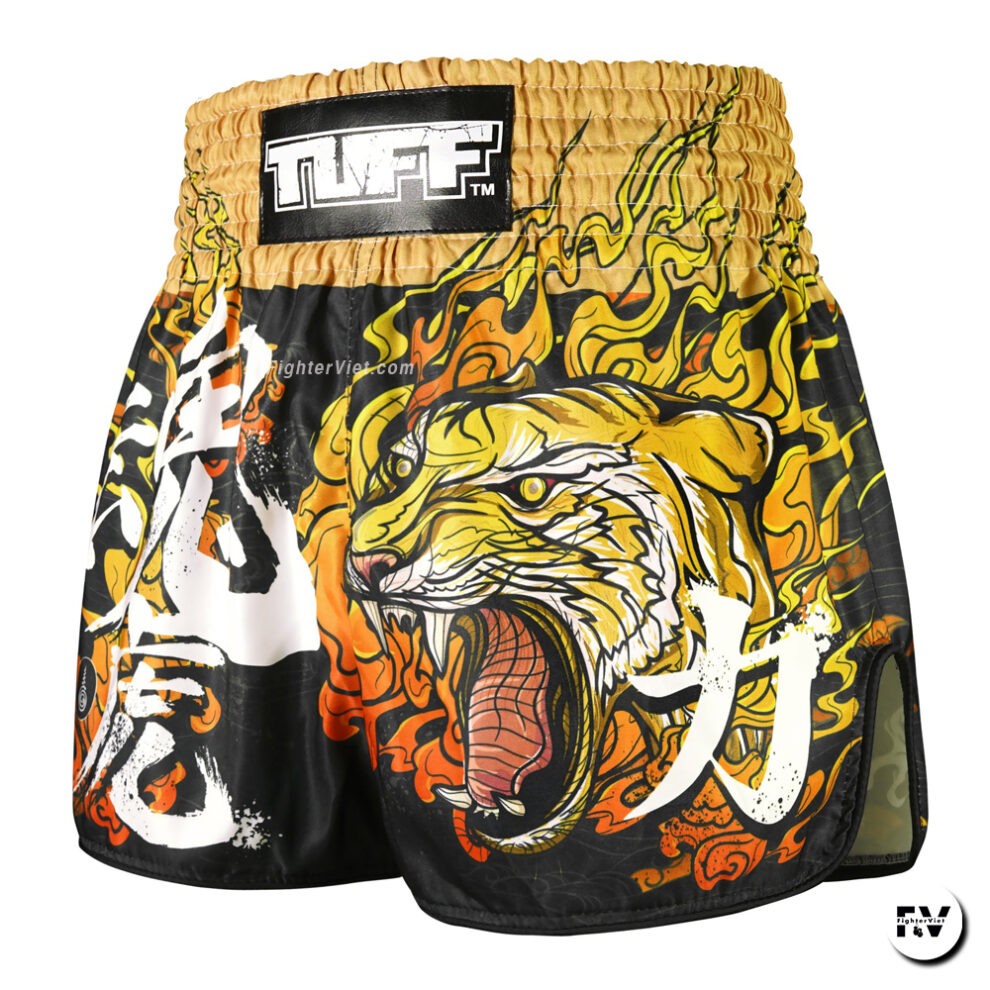 Quần TUFF Muay Thai Boxing Shorts High-Cut Retro Style "Tora Mazuka ...