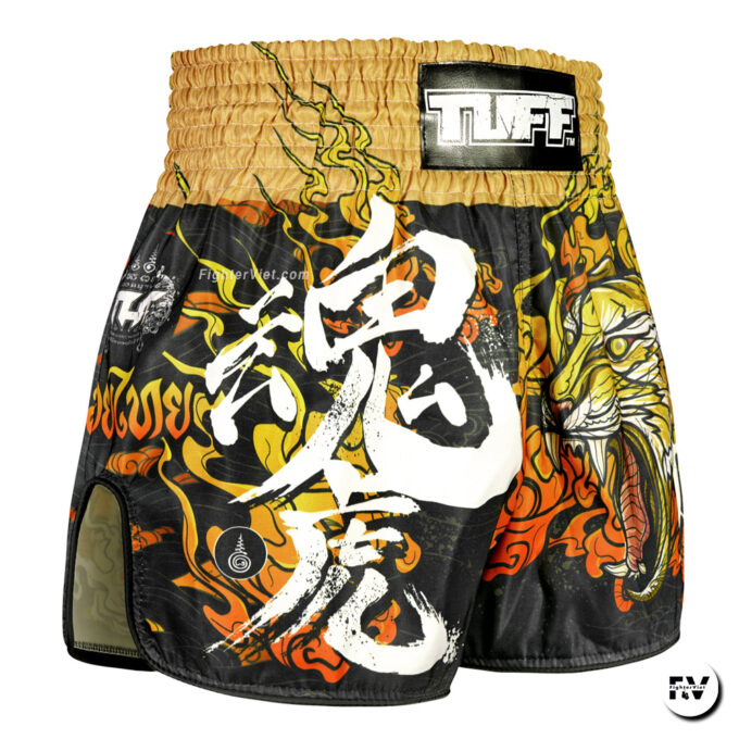 Quần TUFF Muay Thai Boxing Shorts High-Cut Retro Style "Tora Mazuka ...